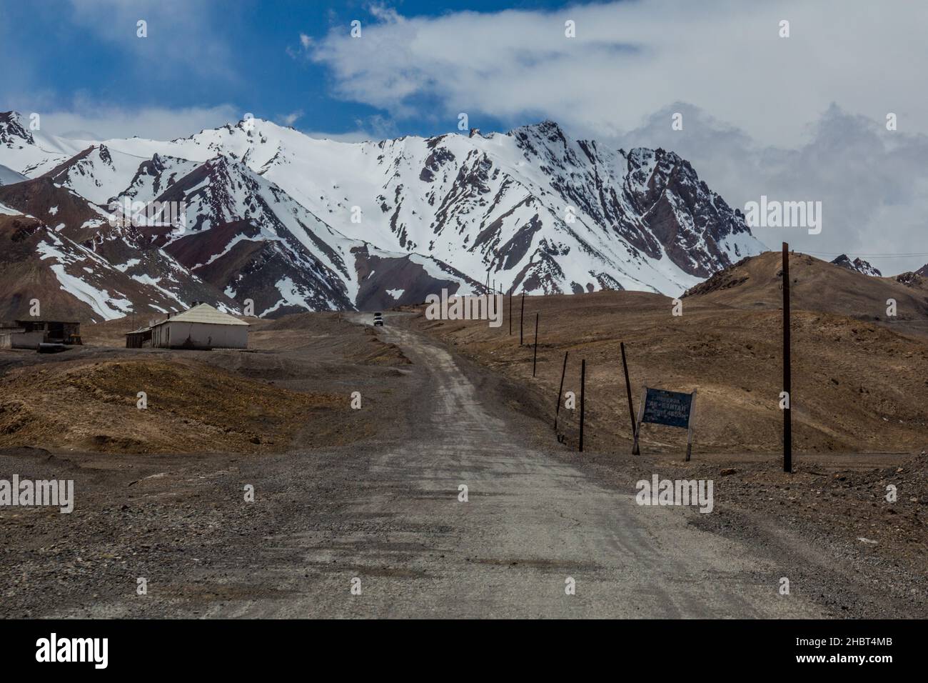 Ak Baital pass at Pamir Highway in Gorno-Badakhshan Autonomous Region ...