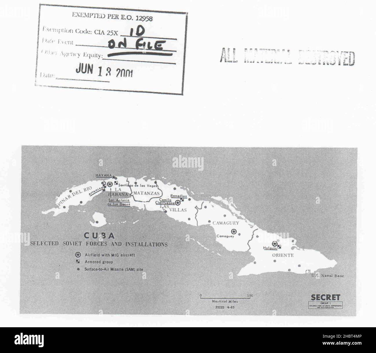 1963 map of cuba soviet forces hi-res stock photography and images - Alamy