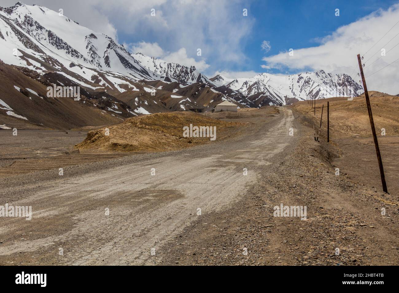 Ak Baital pass at Pamir Highway in Gorno-Badakhshan Autonomous Region ...