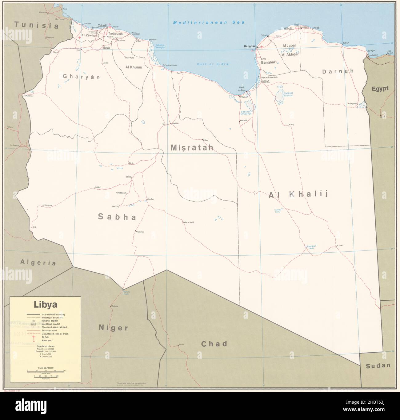 1974 libya map hi-res stock photography and images - Alamy