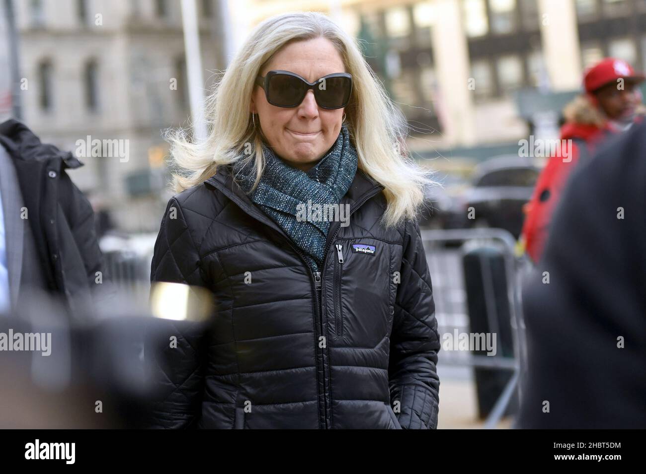 Defense attorney Laura Menninger arriving at the federal courthouse in ...