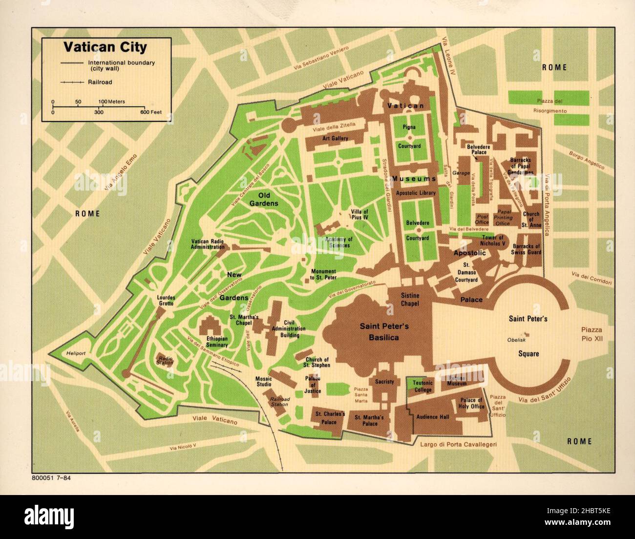 Archvial vatican city map hi-res stock photography and images - Alamy