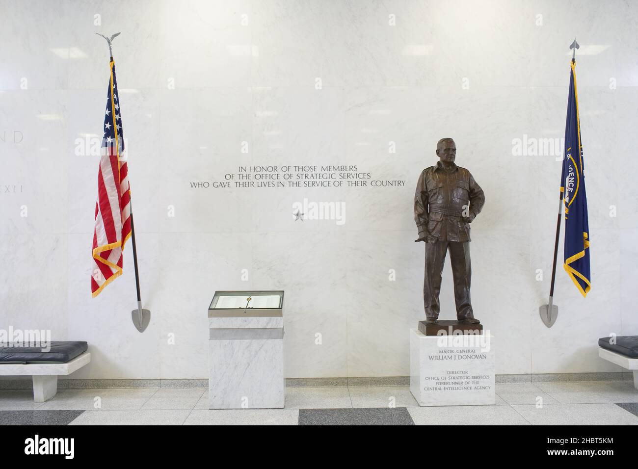 On the south wall of the Original Headquarters Building lobby is the ...