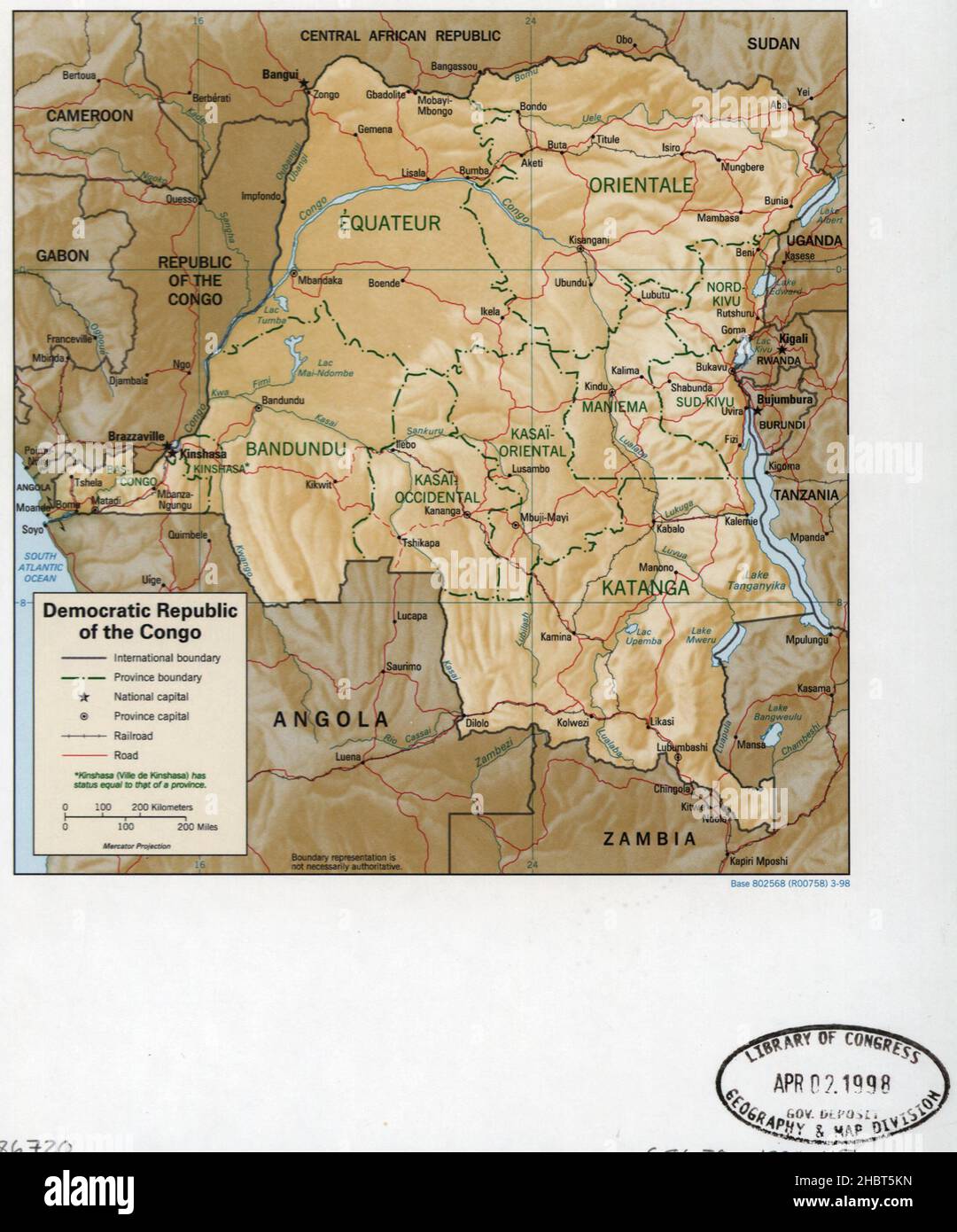 Maps of the democratic republic of congo hi-res stock photography and ...