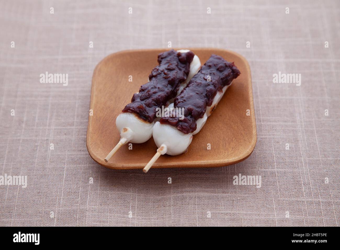 dango dumpling with azuki red beans paste Japanese confectionery ...