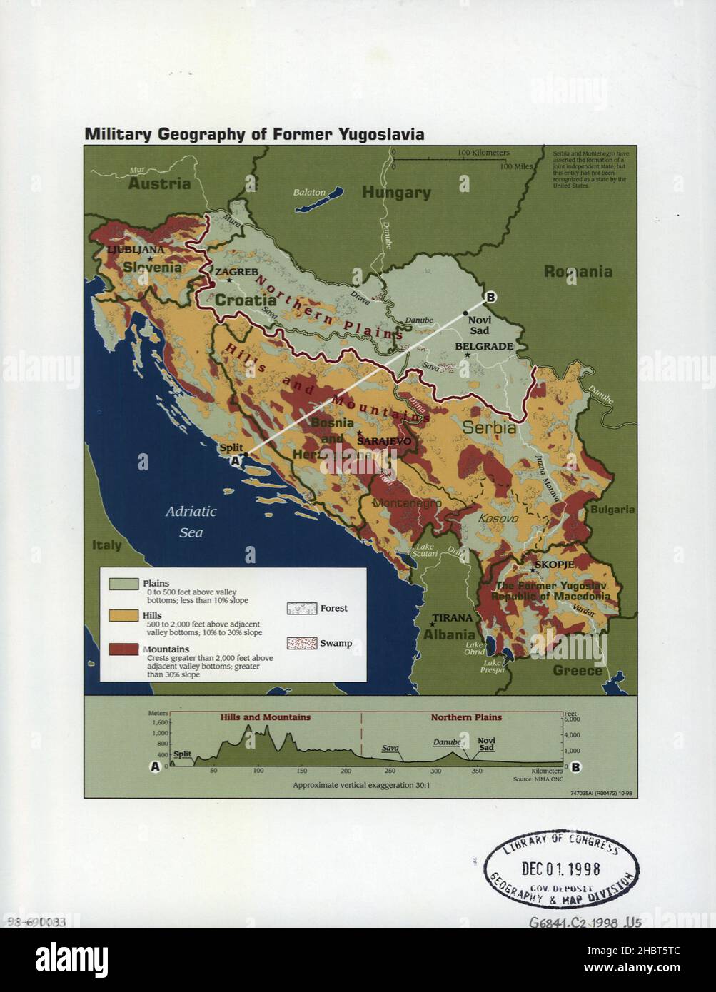 1998 yugoslavia map hi-res stock photography and images - Alamy