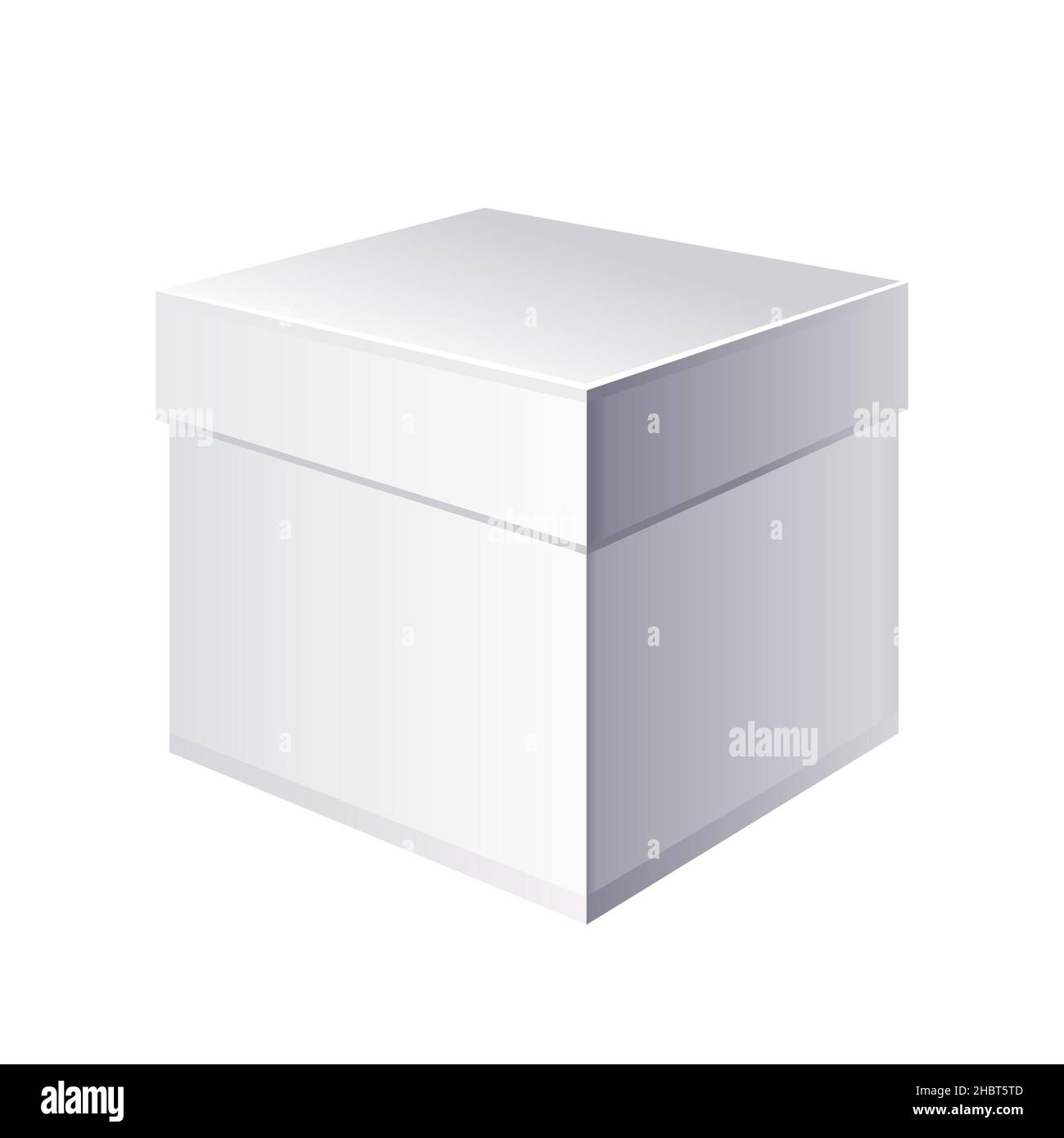 white cardboard box with lid icon isolated Stock Vector Image & Art - Alamy