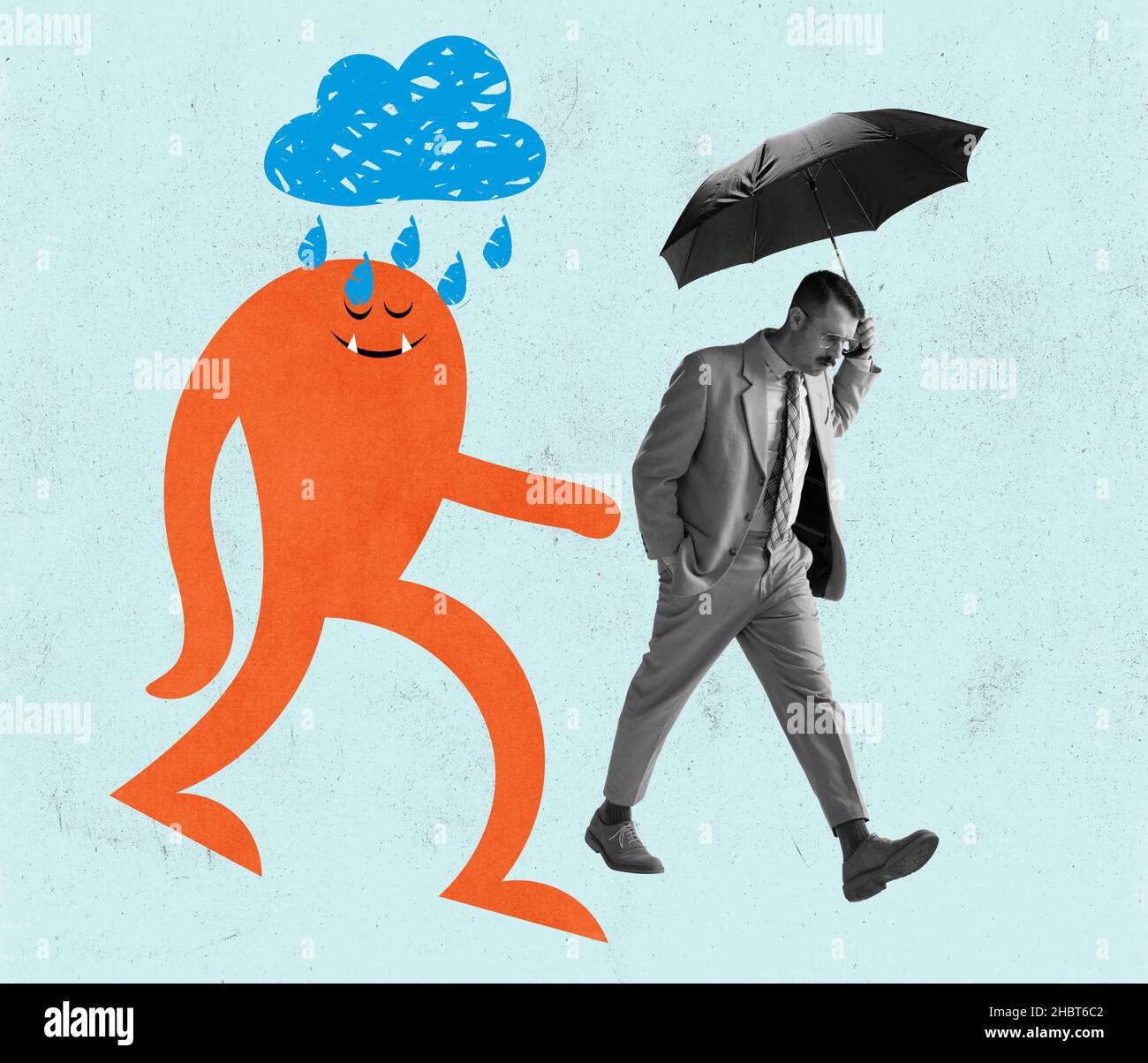 Sad Person In Rain
