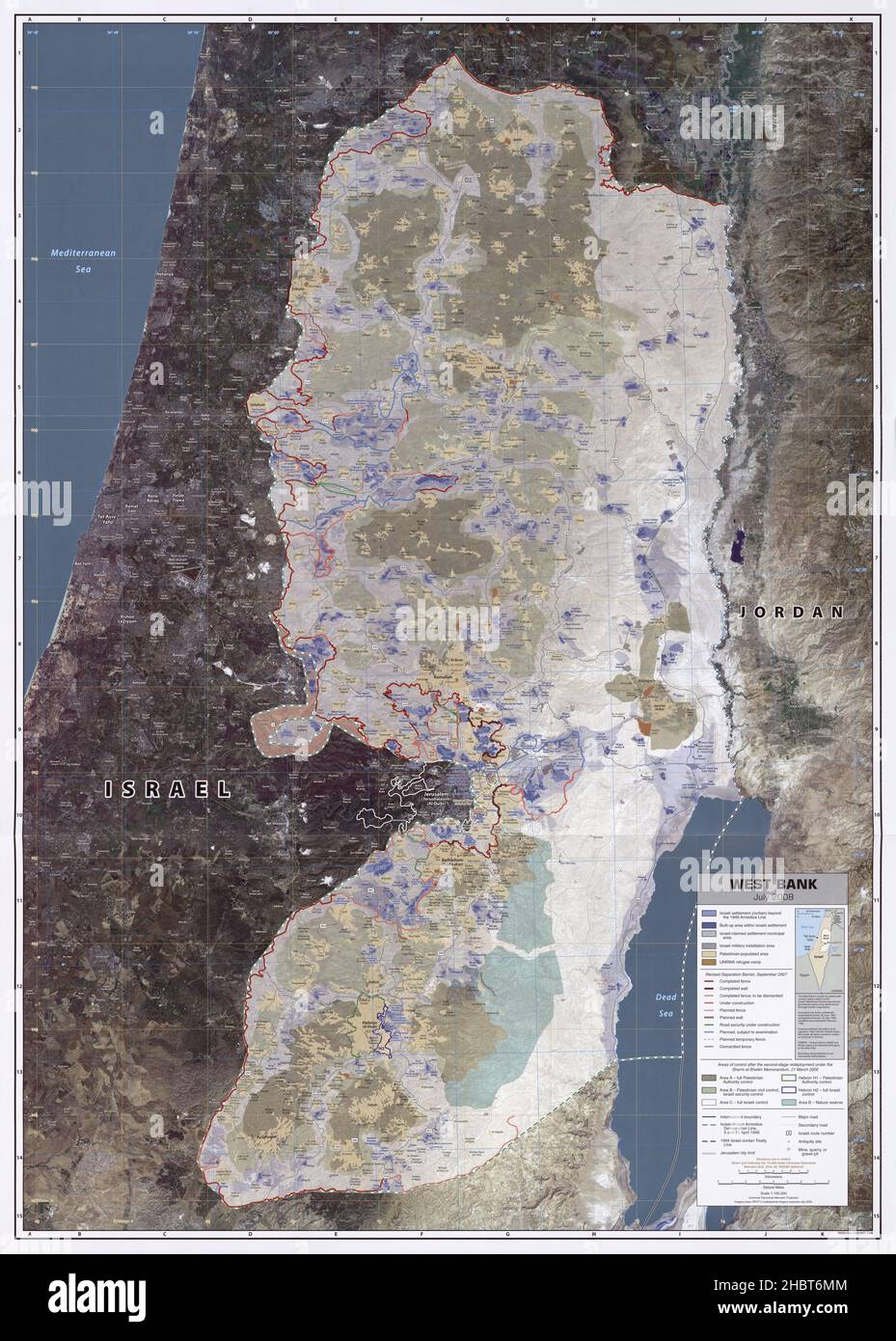 Map of west bank hi-res stock photography and images - Alamy