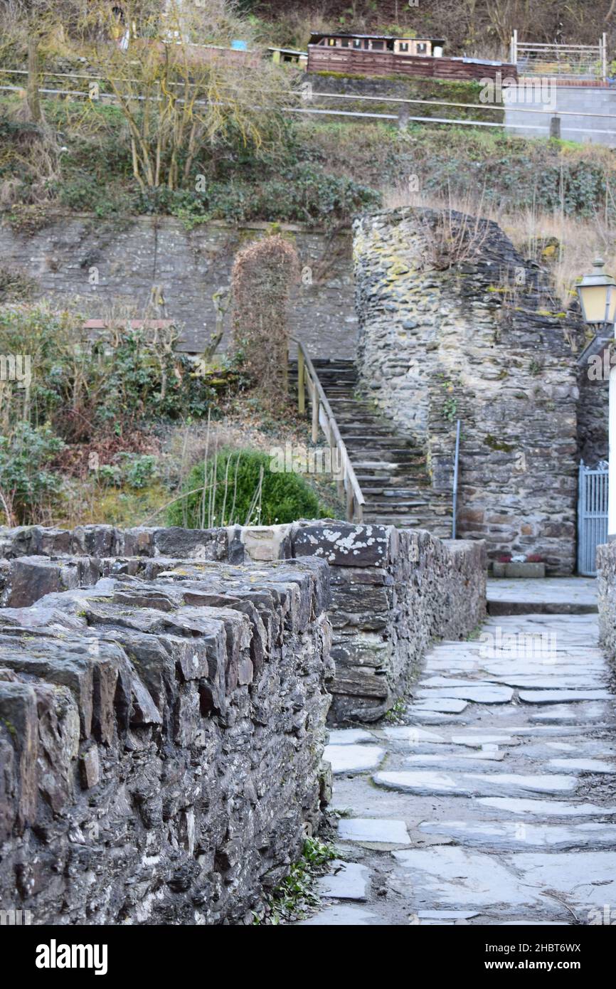 medieval bridge and stairway Stock Photo - Alamy
