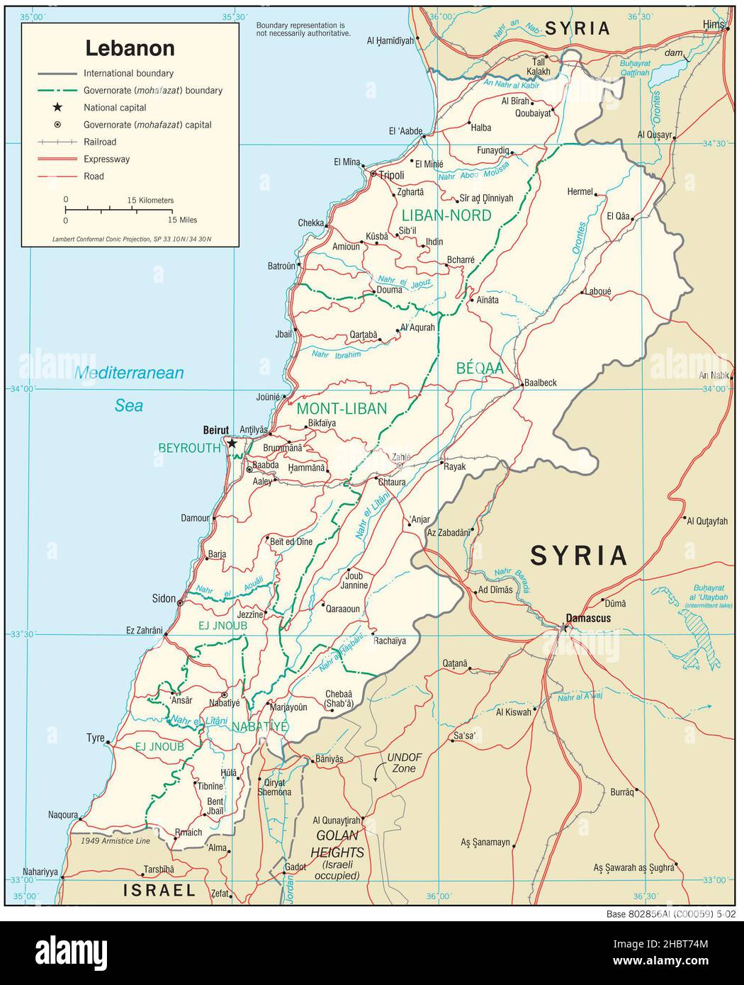 Maps of lebanon hi-res stock photography and images - Alamy
