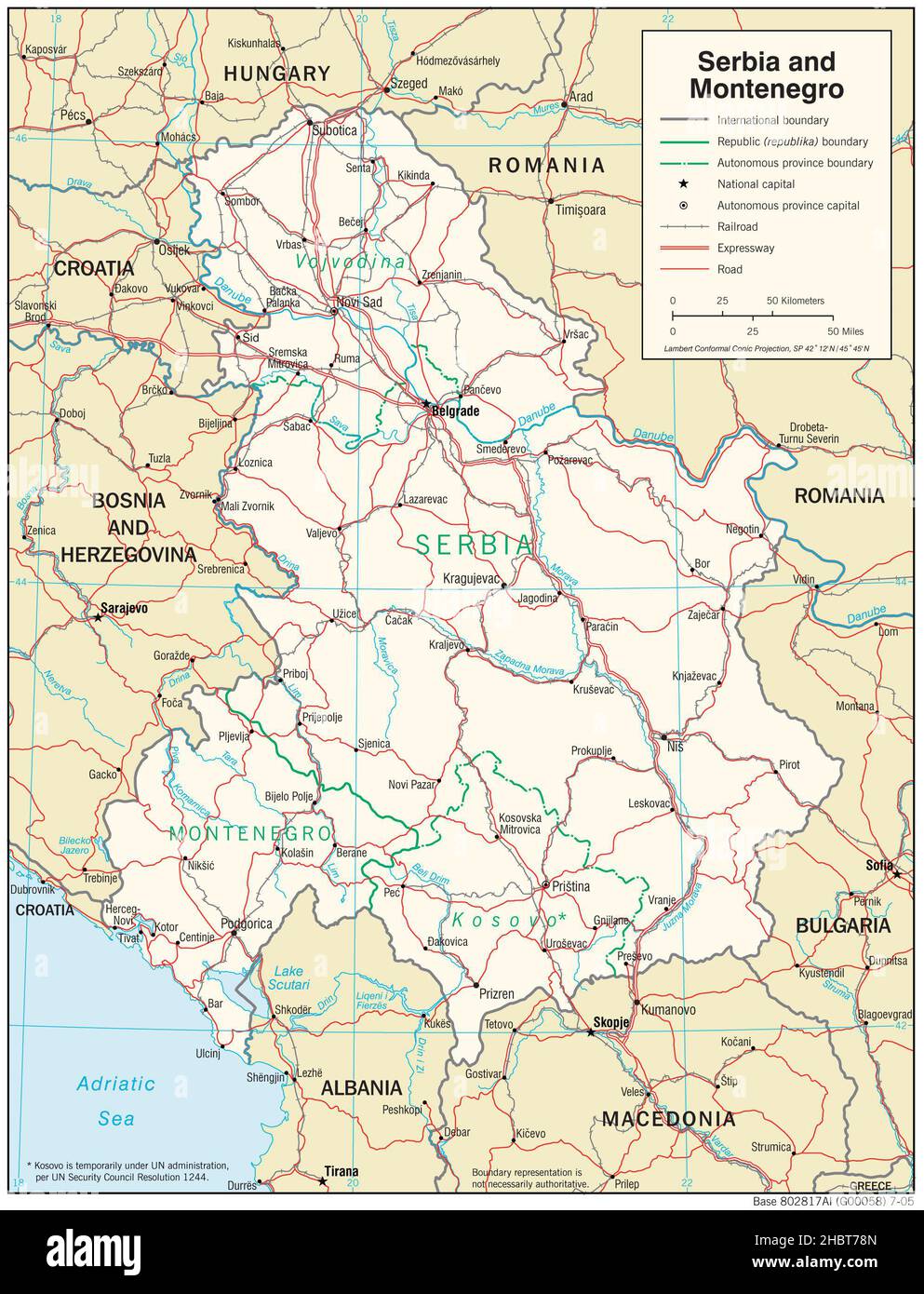 Transport system map of serbia hi-res stock photography and images - Alamy