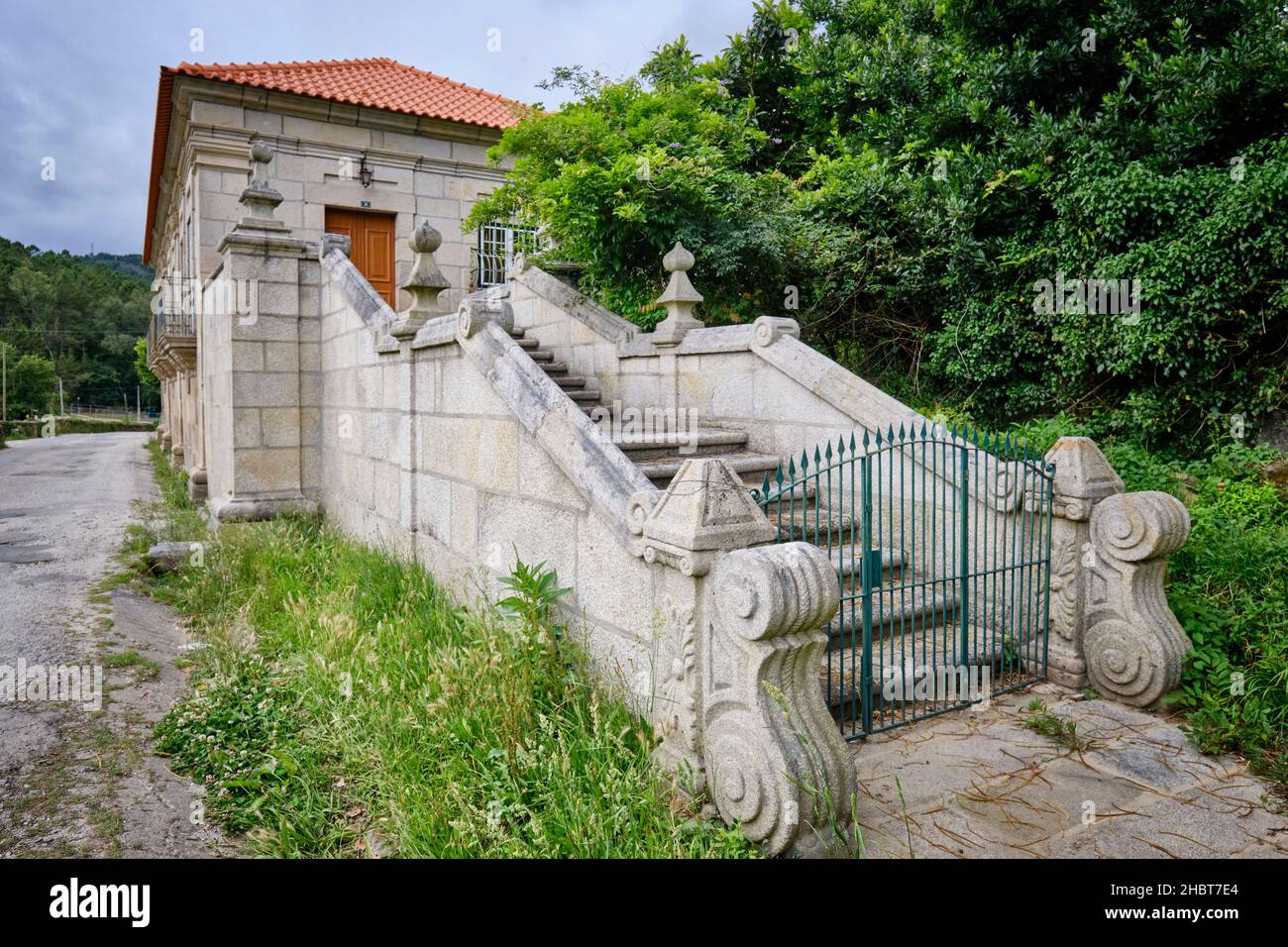 The elegant staircase of the farm house that produces "vinho verde ...