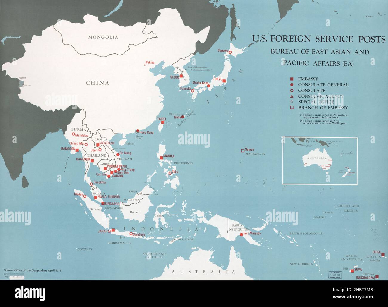 U.S. Foreign Service Posts, Bureau of East Asian and Pacific and ...