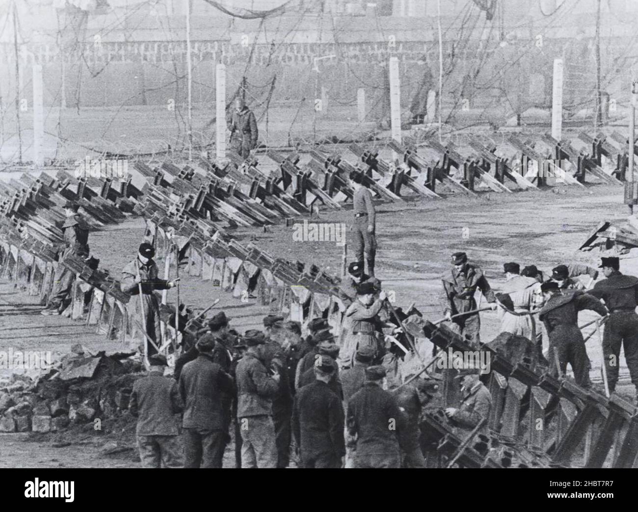 Nov. 20, 1961. East Germany strengthens its border defenses by building ...