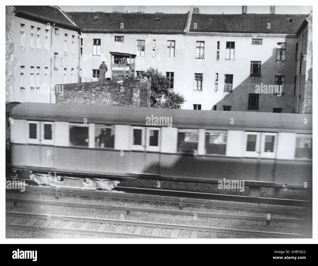 Aug. 14, 1961. East German police officers monitor train tracks near ...