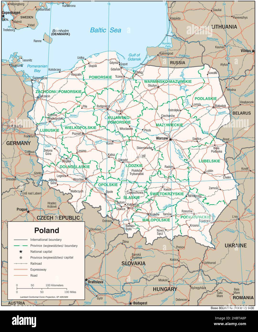 Map poland 2000 hi-res stock photography and images - Alamy