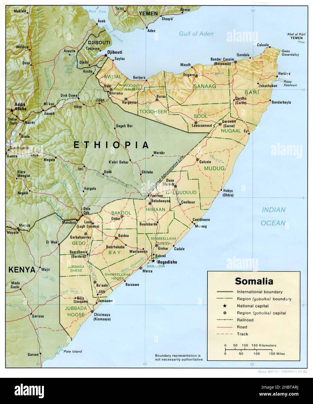 1992 somalia map hi-res stock photography and images - Alamy
