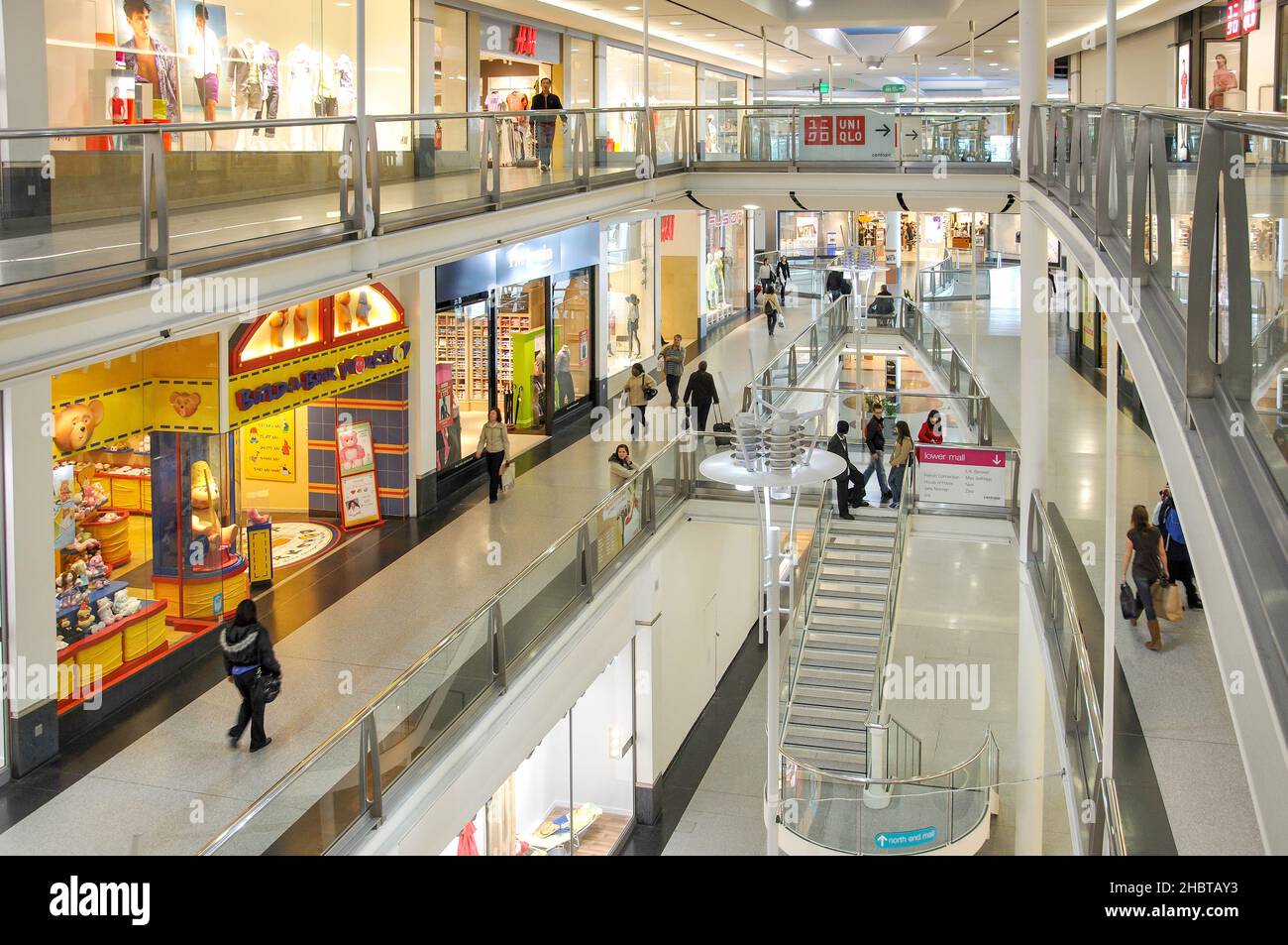 The Whitgift Shopping Centre interior, Croydon, London Borough of ...