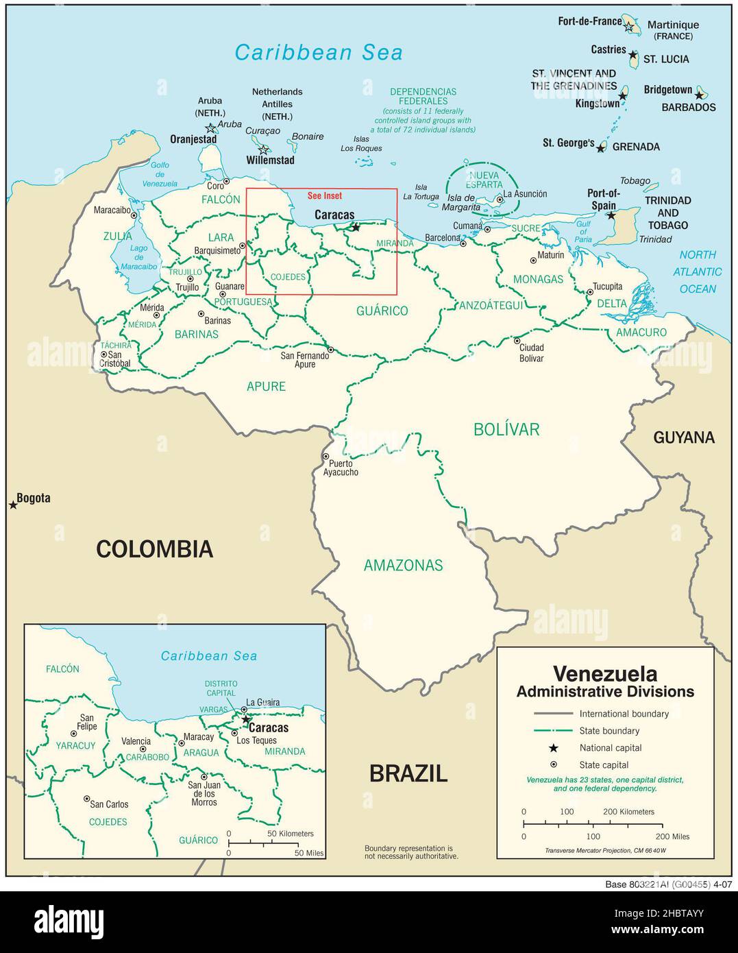 2007 venezuela map hi-res stock photography and images - Alamy