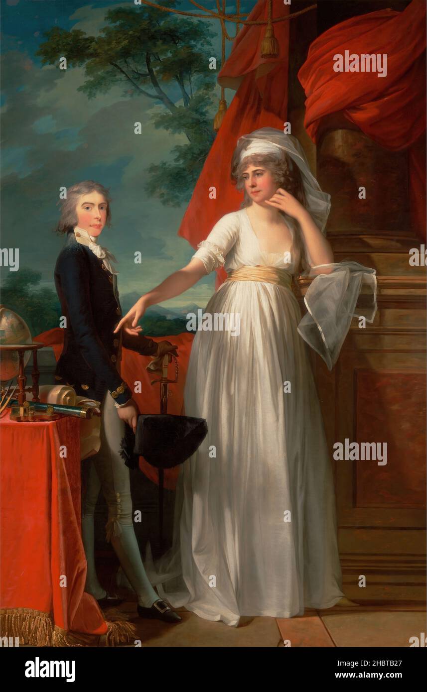 Jean Laurent Mosnier - Margaret Callander and Her Son James Kearney ...