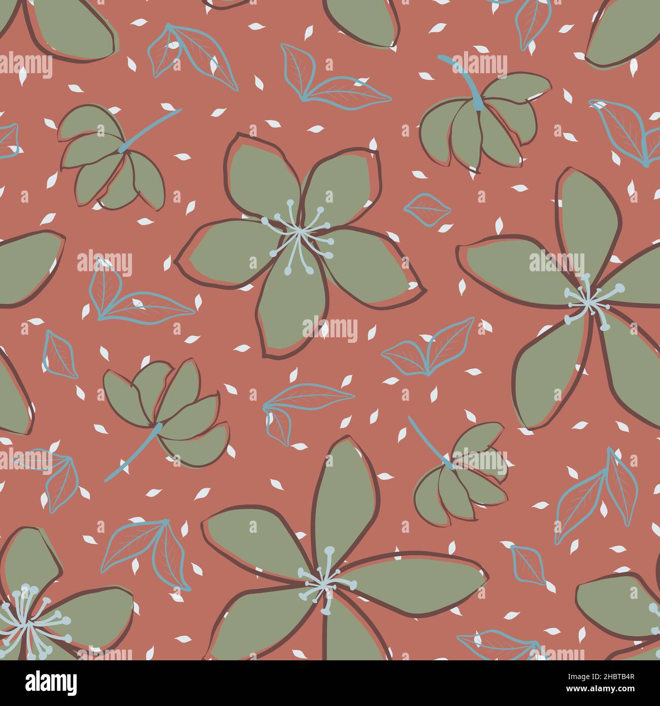 Muted flower petals Stock Vector Images - Alamy