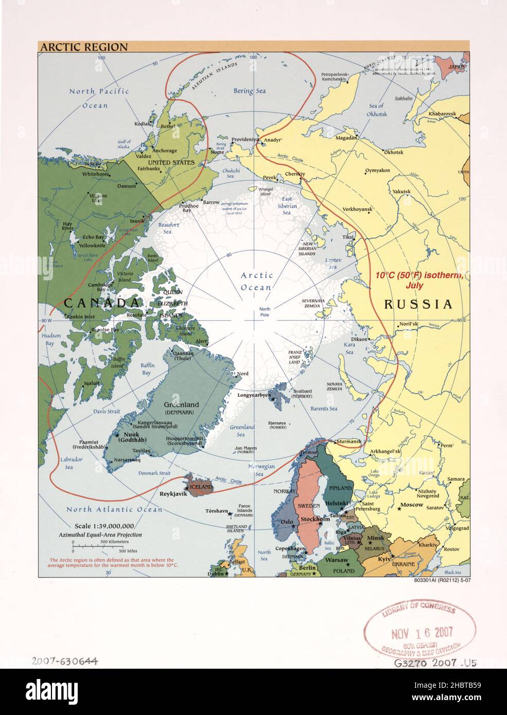 Arctic region map hi-res stock photography and images - Alamy