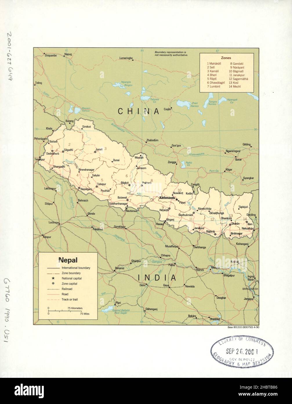 1990 nepal map hi-res stock photography and images - Alamy