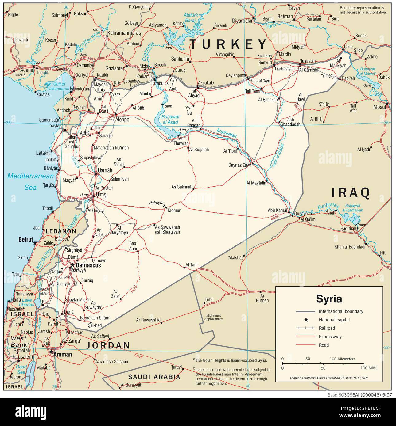 2007 syria map hi-res stock photography and images - Alamy