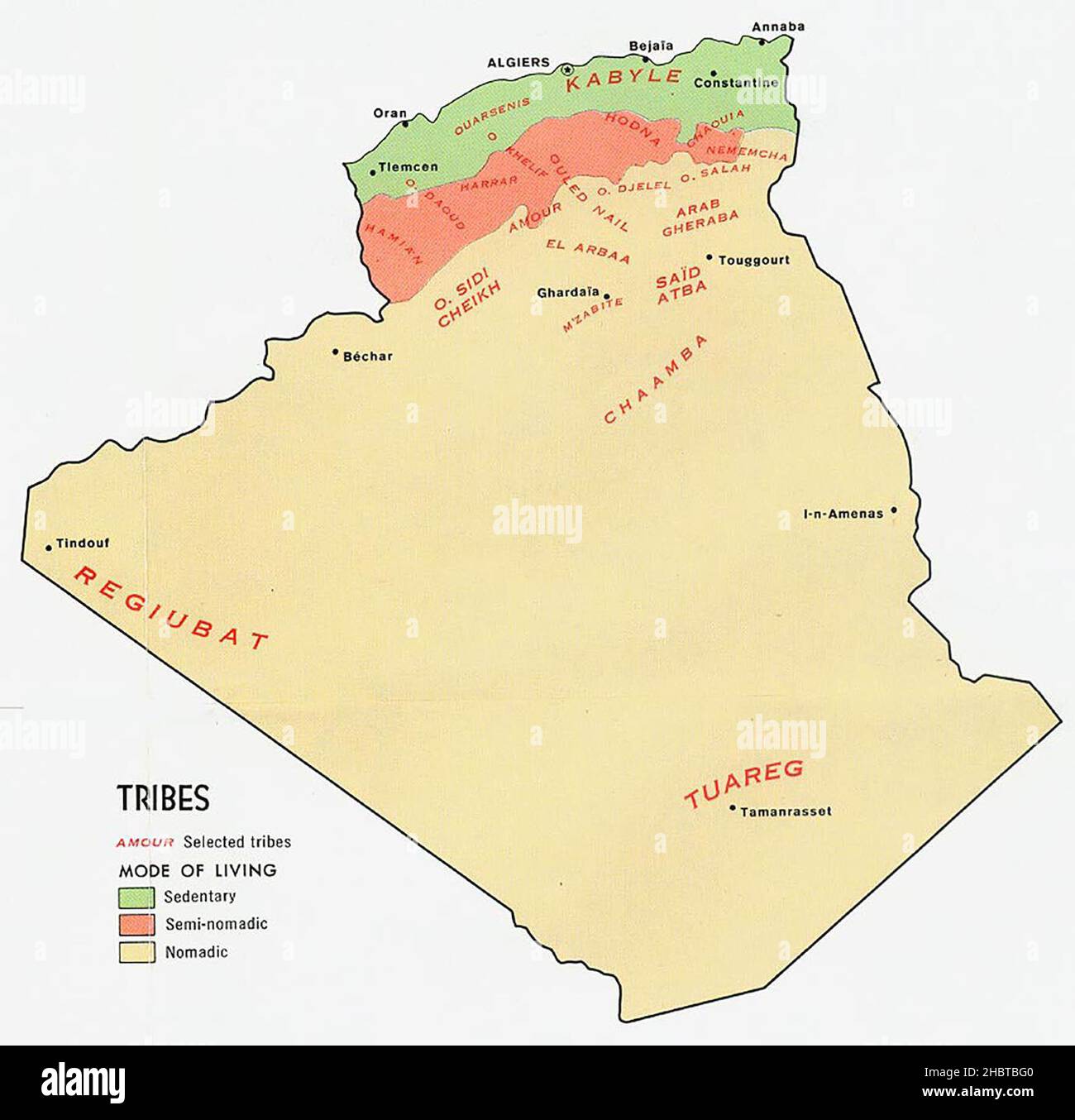 Tribes of algeria map hi-res stock photography and images - Alamy