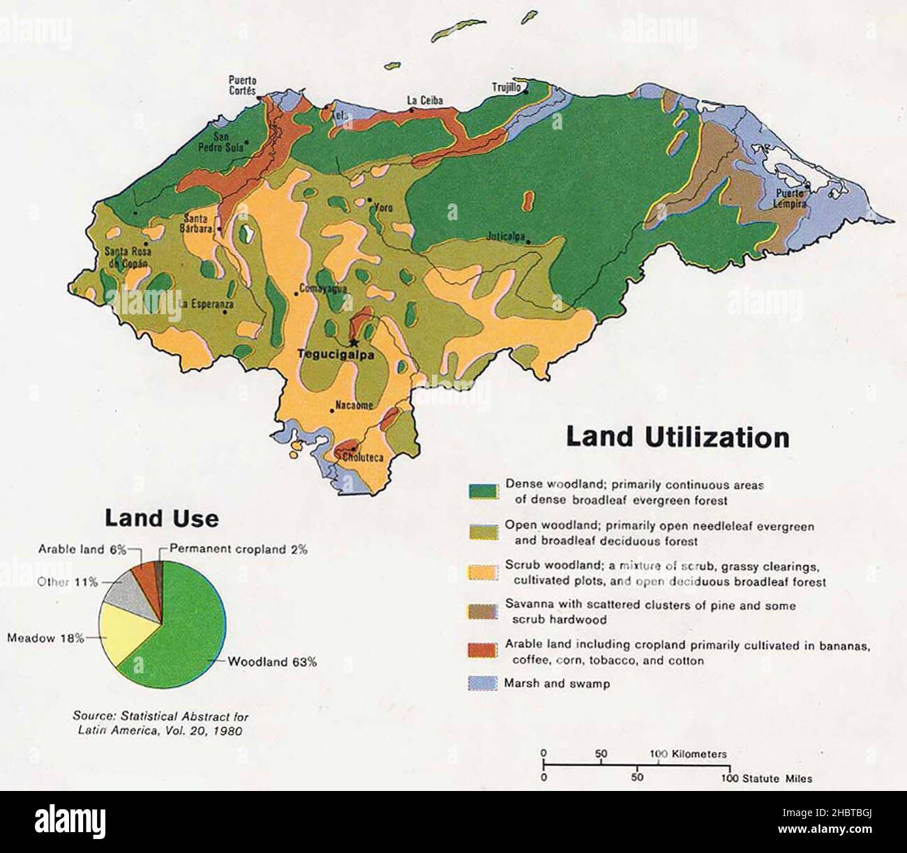 Map of honduras hi-res stock photography and images - Alamy