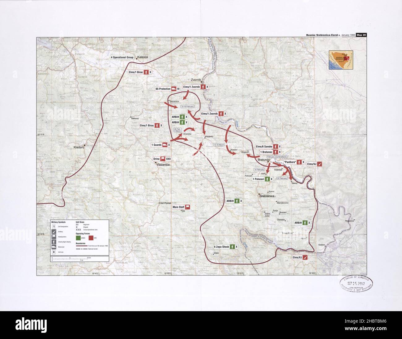 Srebrenica cerska map hi-res stock photography and images - Alamy