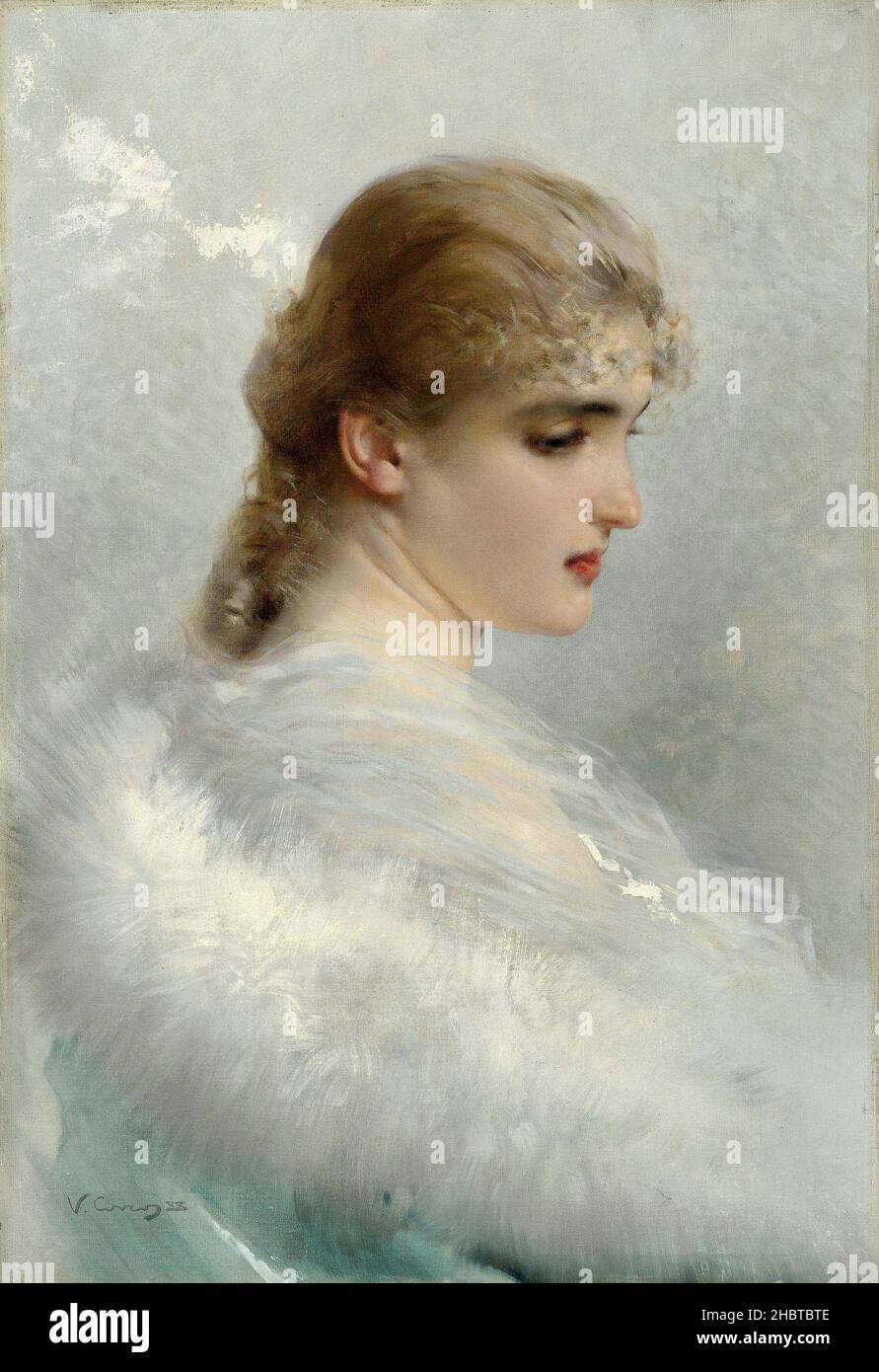 Corcos Vittorio Matteo - Private Collection - Portrait of a young ...