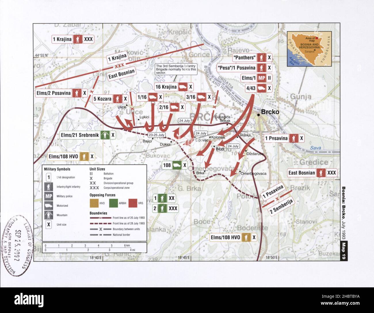 1993 bosnia military map hi-res stock photography and images - Alamy