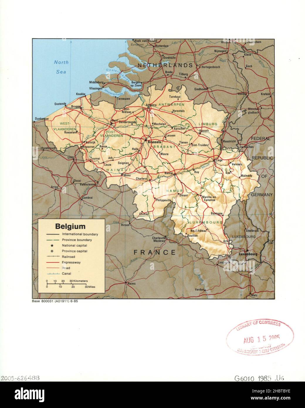 1985 map of belgium hi-res stock photography and images - Alamy