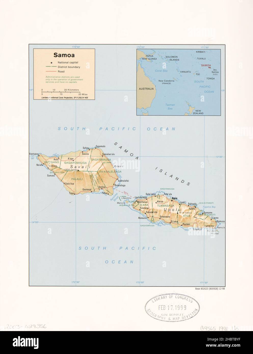 Map of samoa hi-res stock photography and images - Alamy