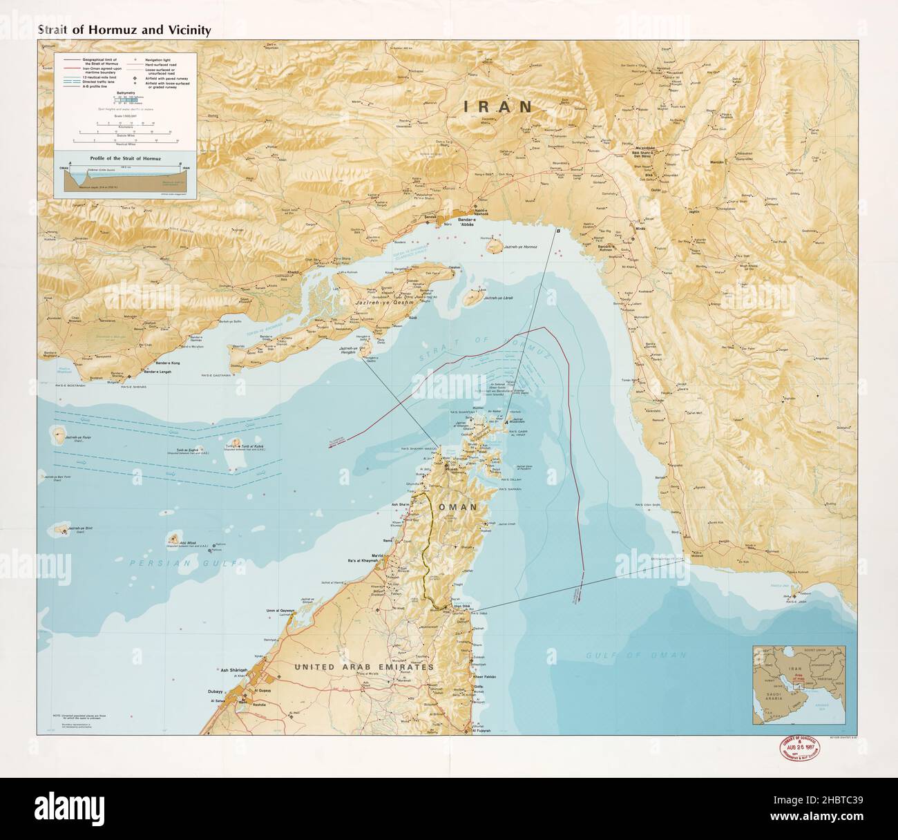 1980s strait of hormuz map hi-res stock photography and images - Alamy