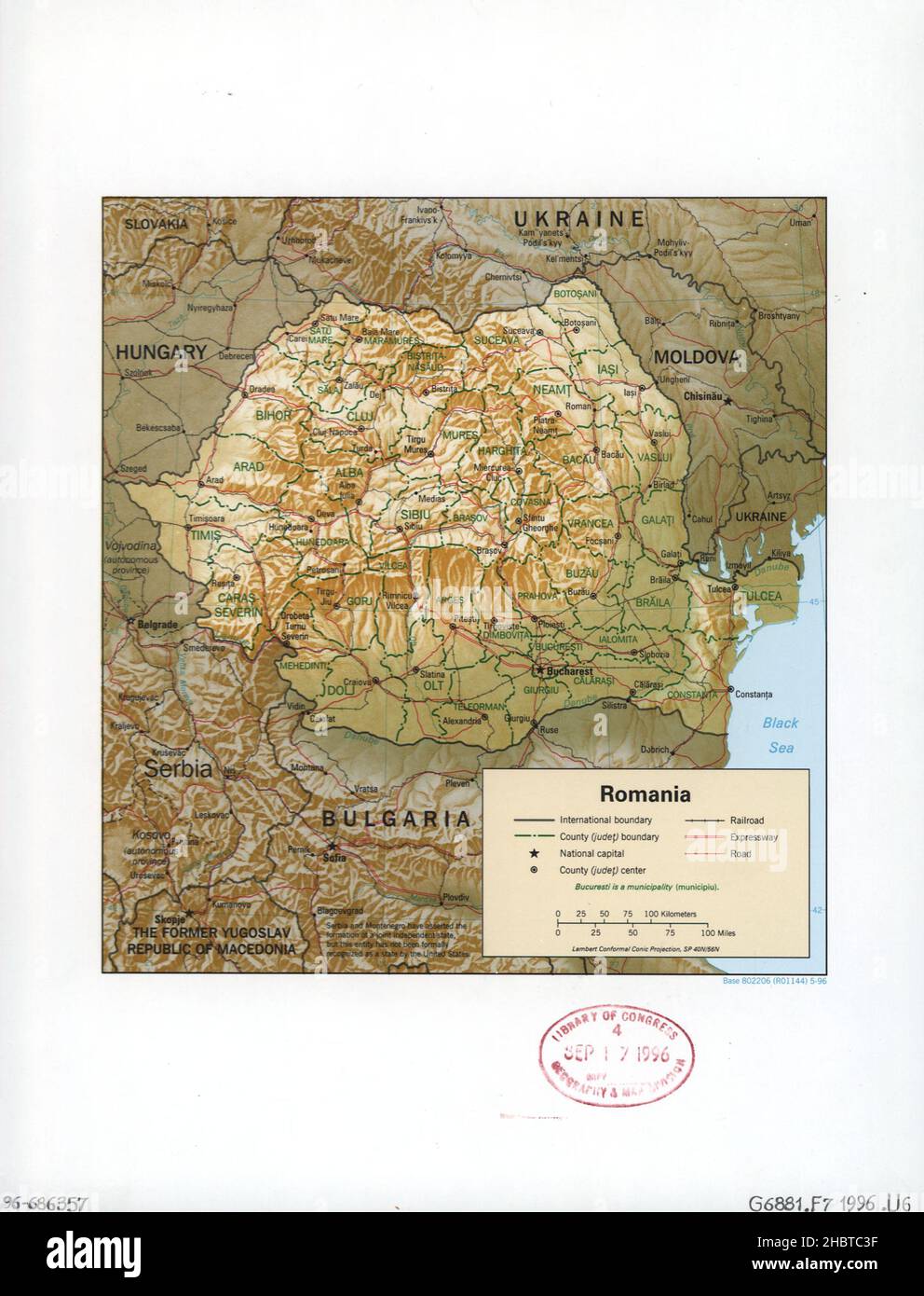1996 romania map hi-res stock photography and images - Alamy