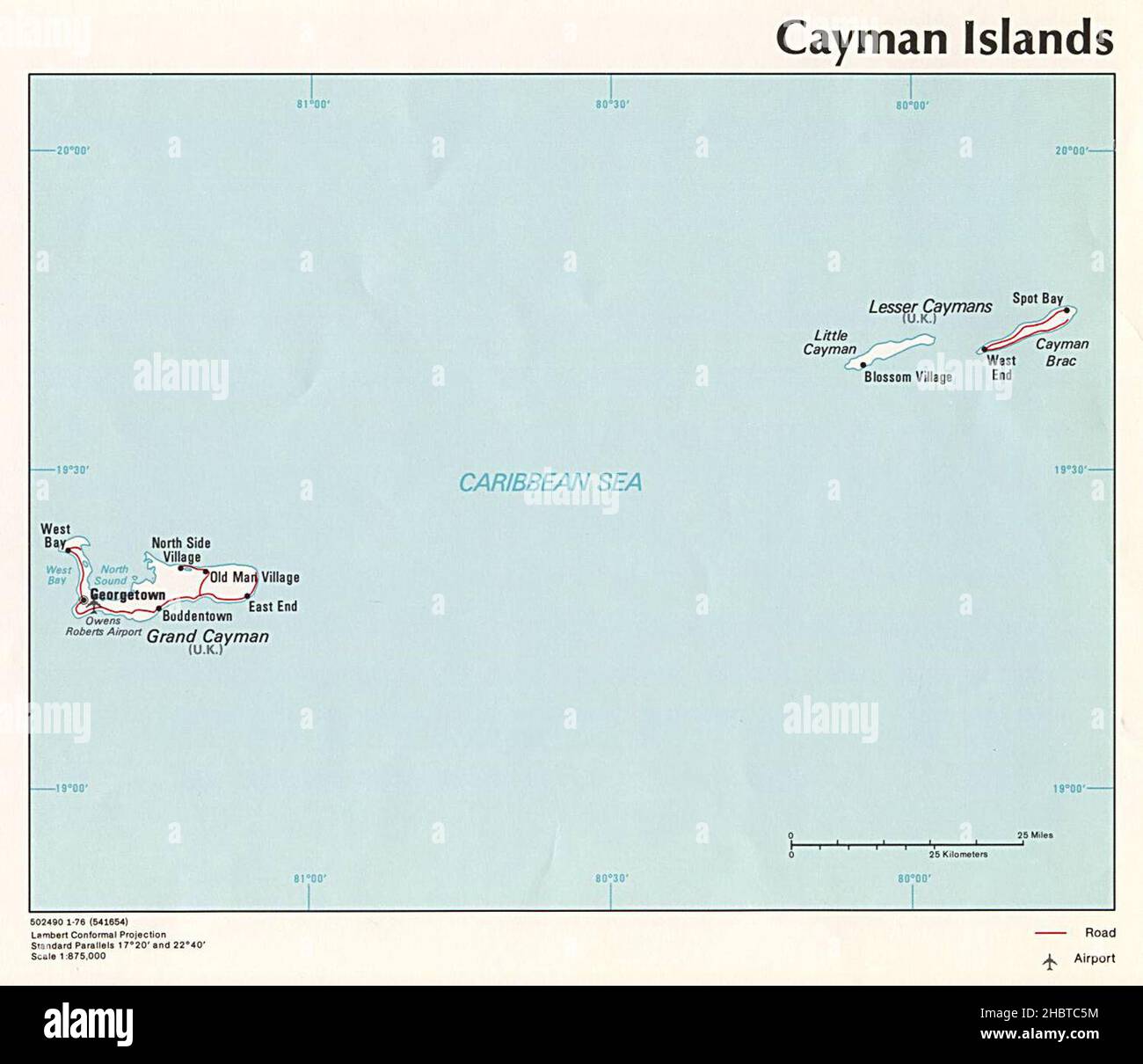 Cayman map hi-res stock photography and images - Alamy