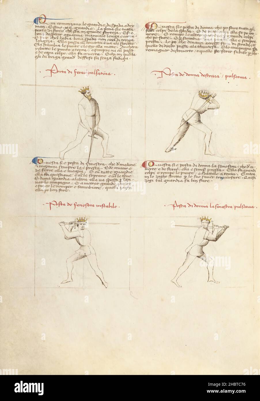 Getty Ms. Ludwig XV 13 23v - Fiore dei Liberi - Combat with Sword ...