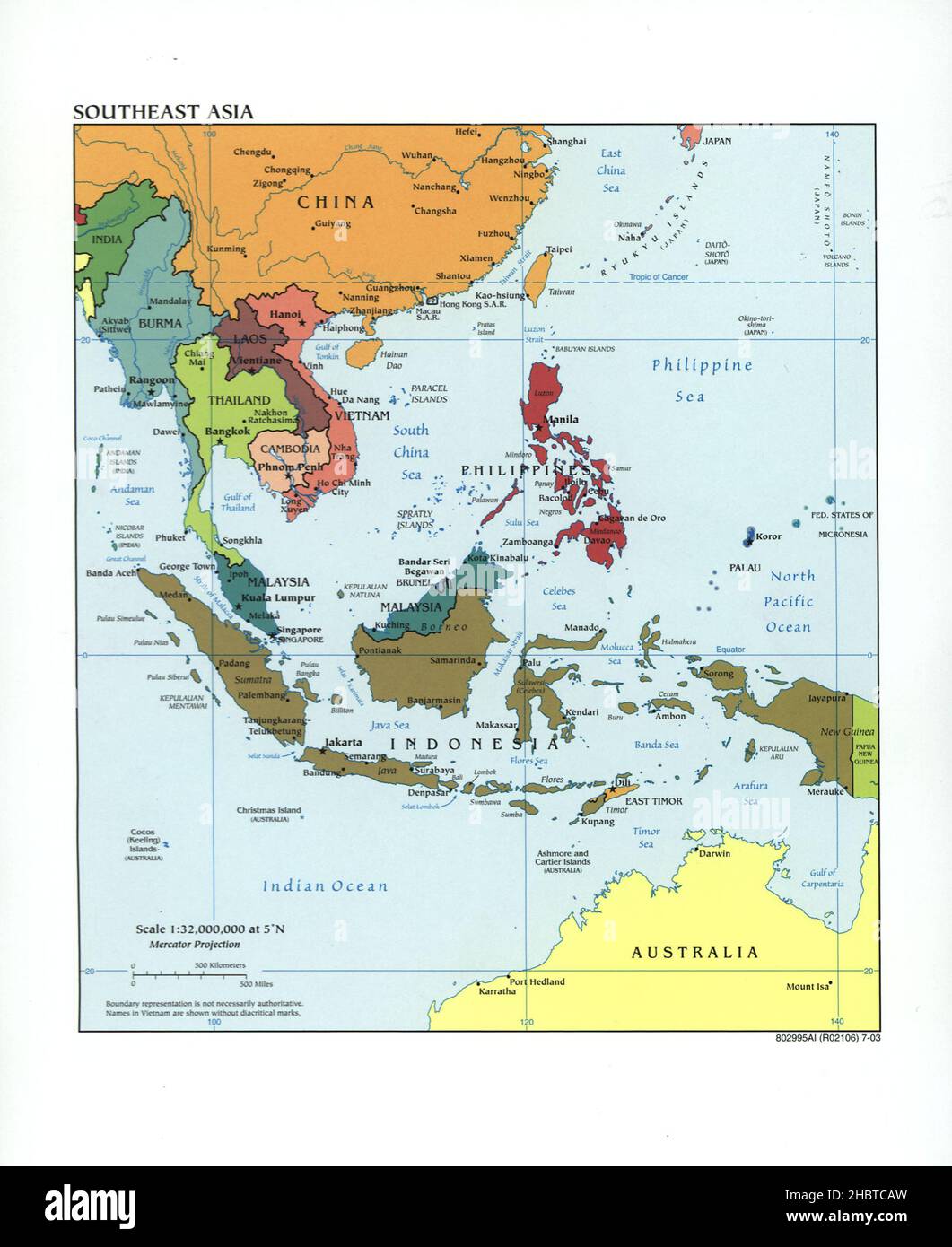 Map of southeast asia hi-res stock photography and images - Alamy