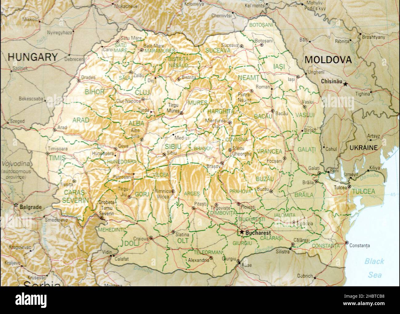 Map of romania hi-res stock photography and images - Alamy