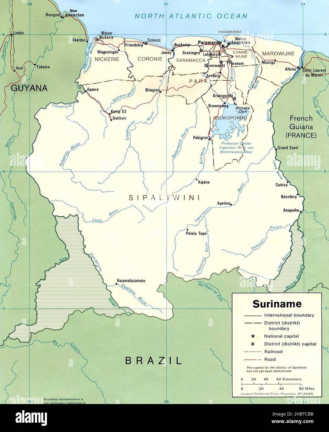 Archival suriname map hi-res stock photography and images - Alamy