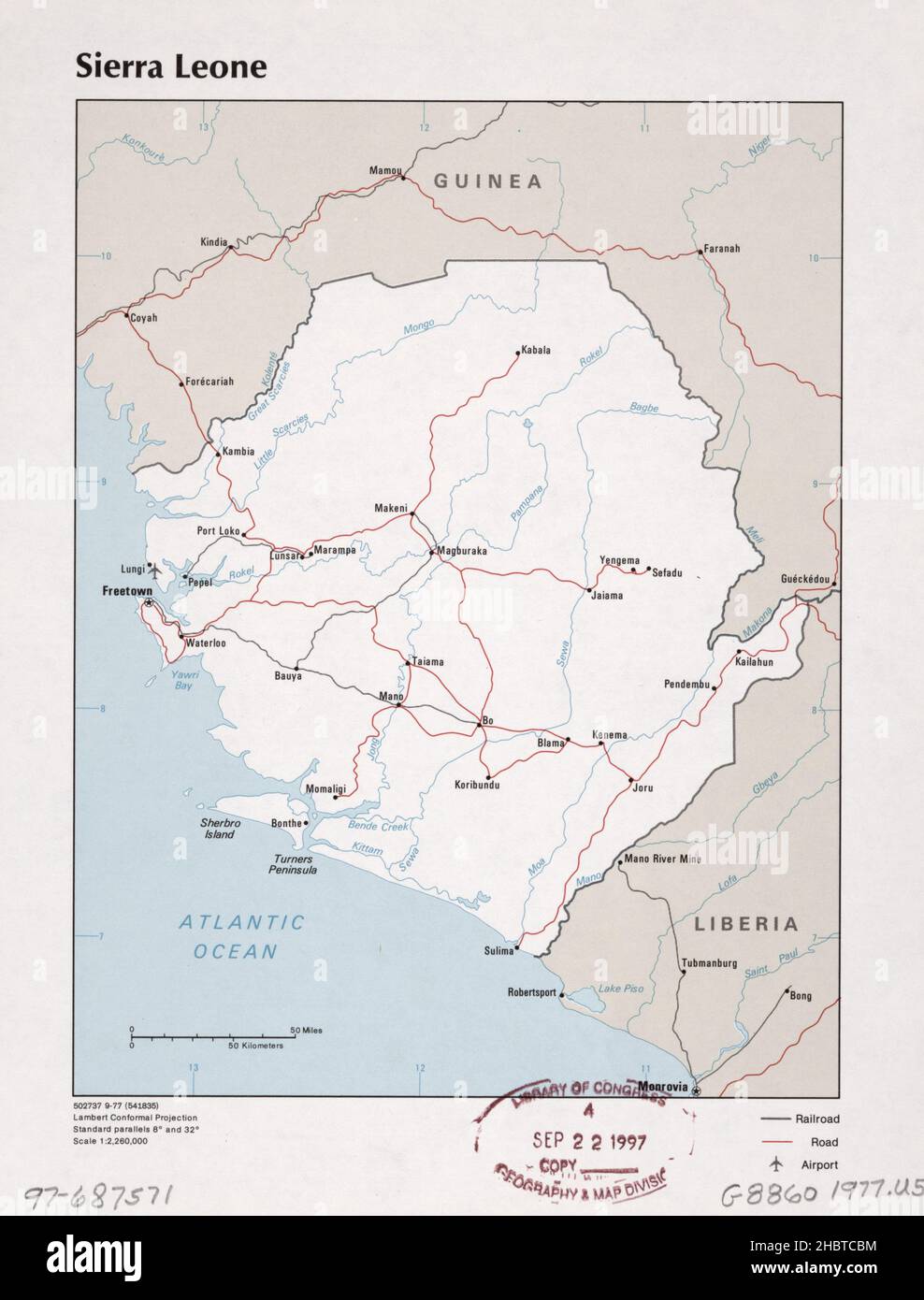 1977 sierra leone map hi-res stock photography and images - Alamy