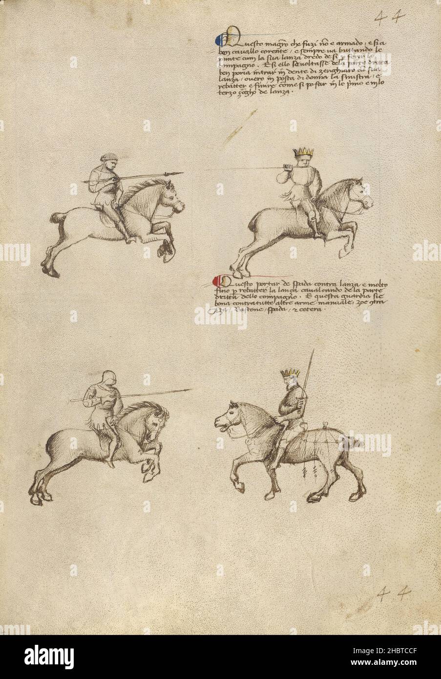 Getty Ms. Ludwig XV 13 42r - Fiore dei Liberi - Equestrian Combat with ...
