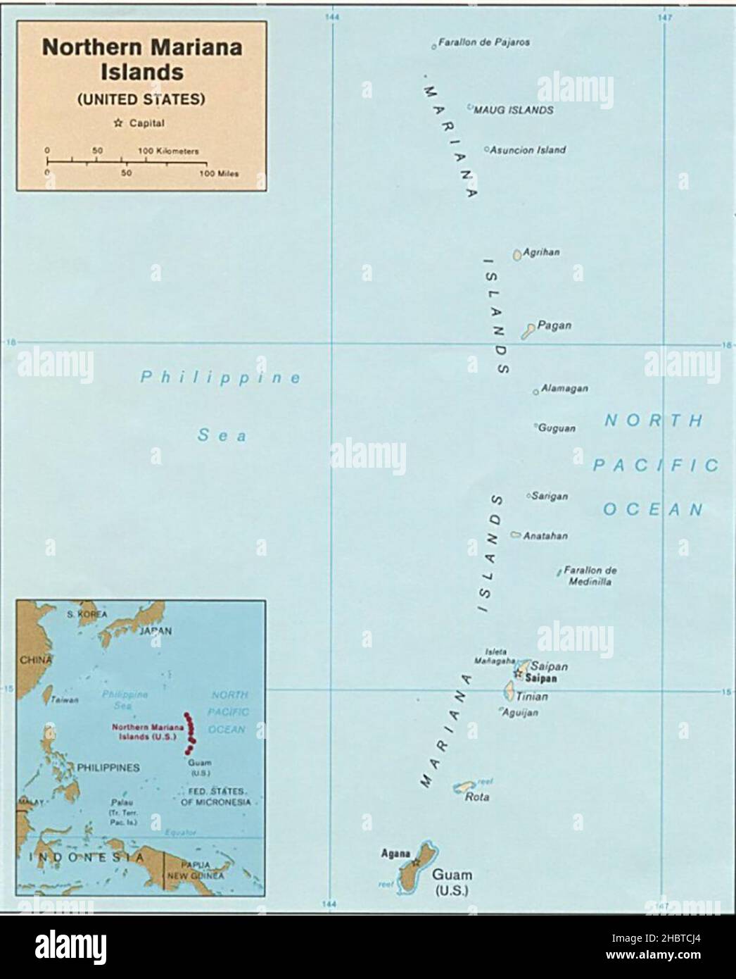 Map of mariana islands hi-res stock photography and images - Alamy