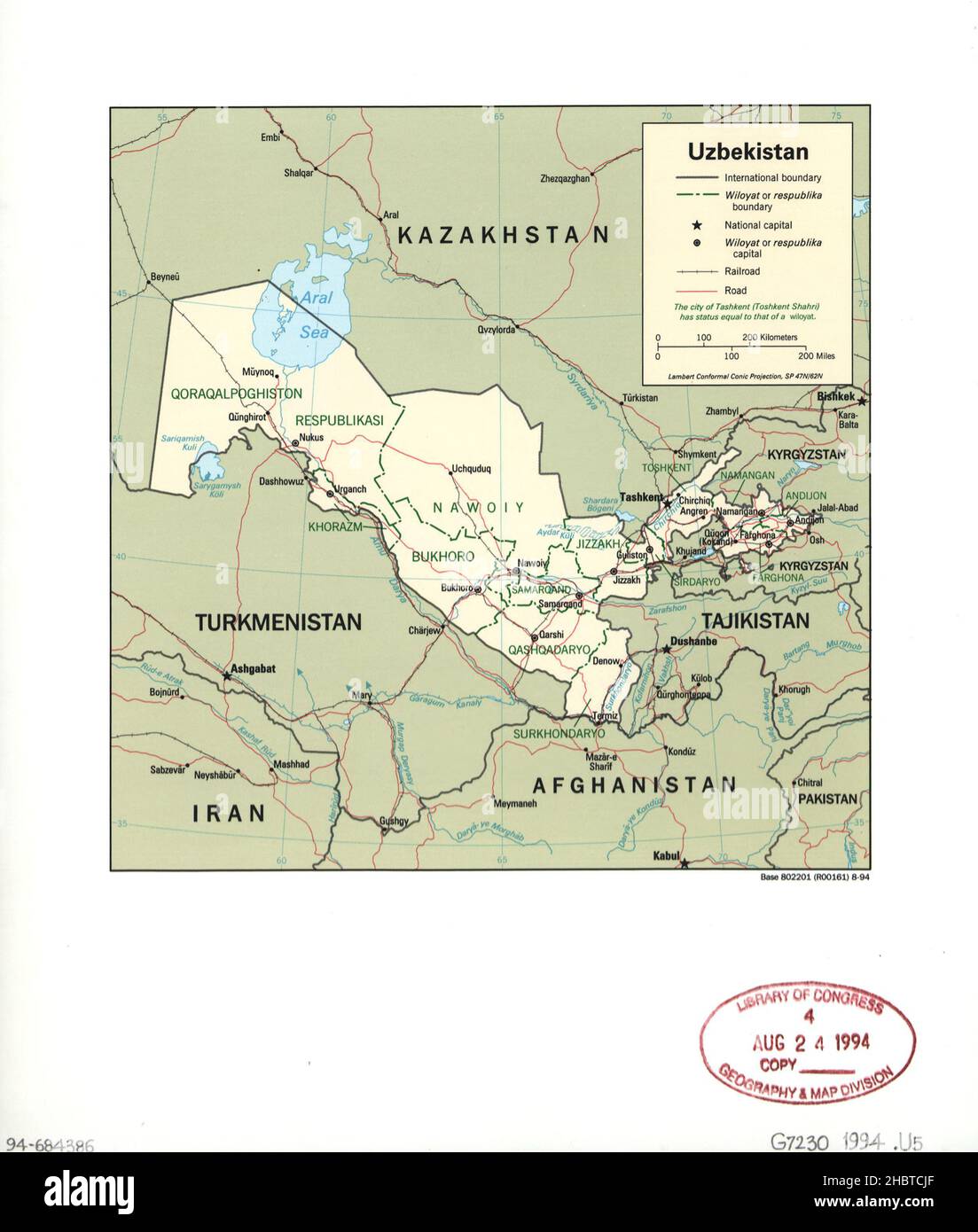 1994 Uzbekistan Map High Resolution Stock Photography and Images - Alamy