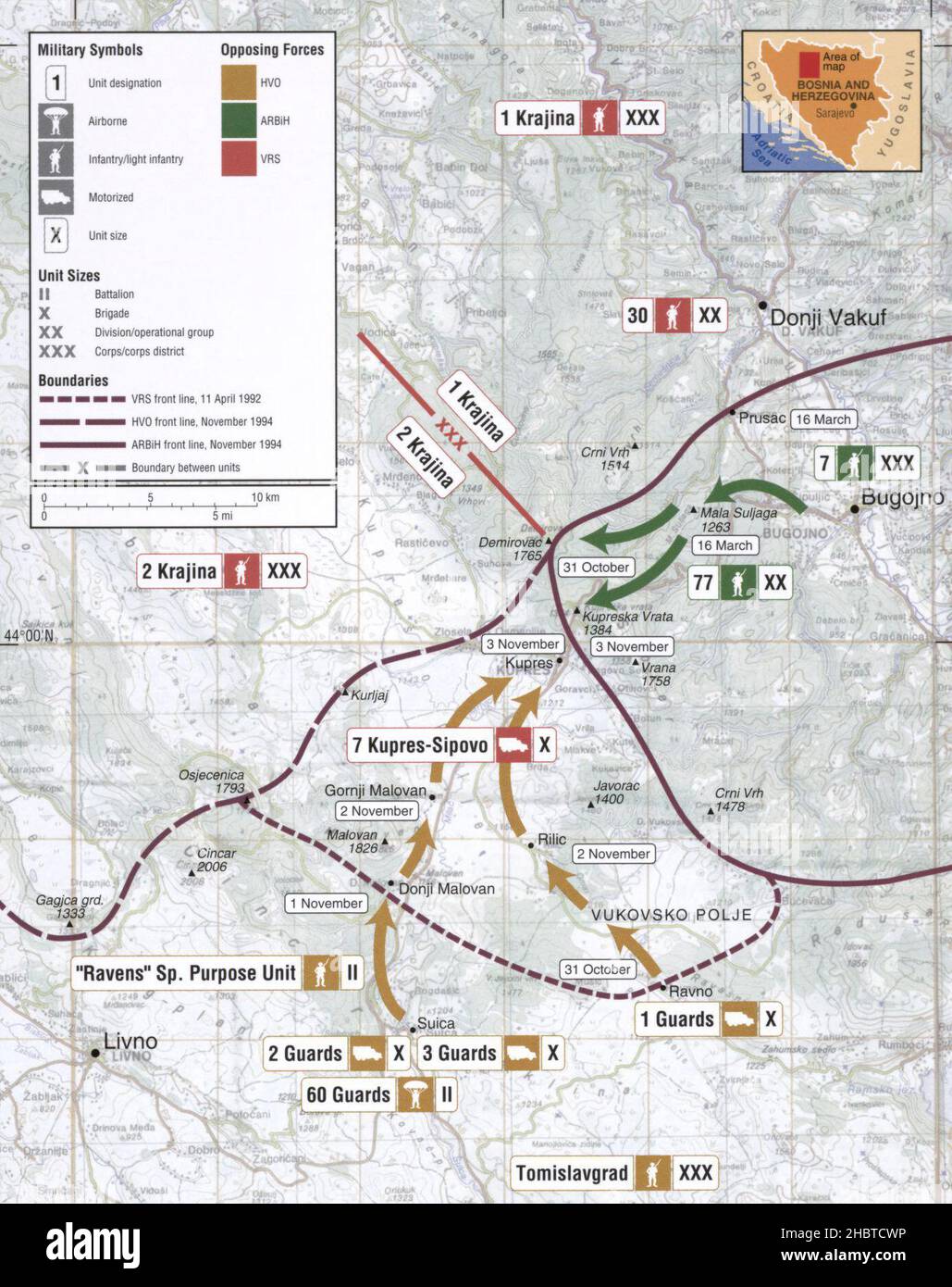 1994 balkan war map hi-res stock photography and images - Alamy