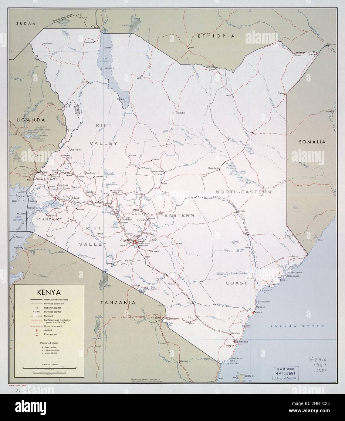1969 kenya map hi-res stock photography and images - Alamy