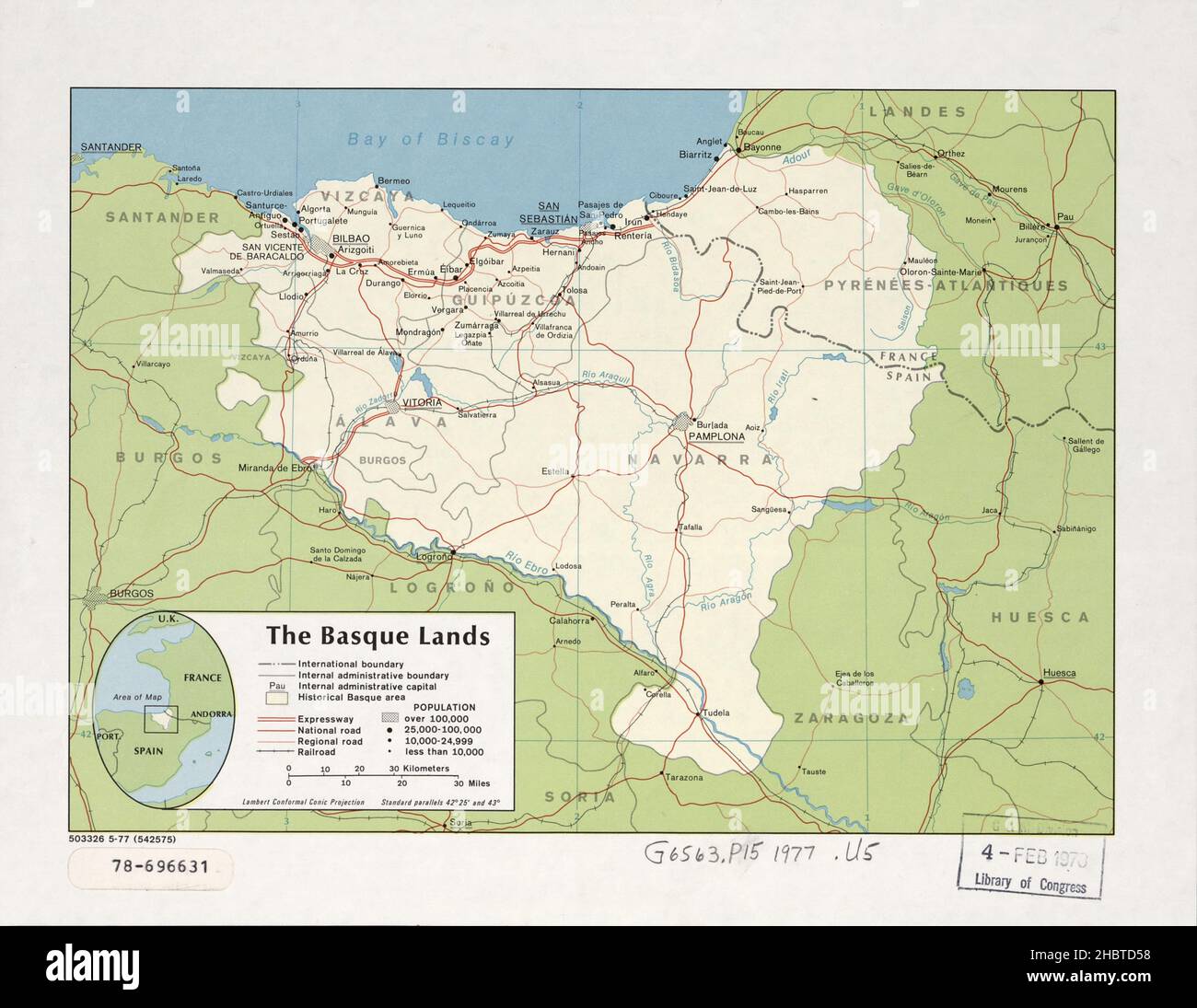 1977 basque land map hi-res stock photography and images - Alamy